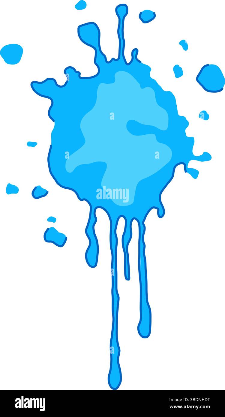 bold paint splatters cartoon vector illustration Stock Vector Image ...