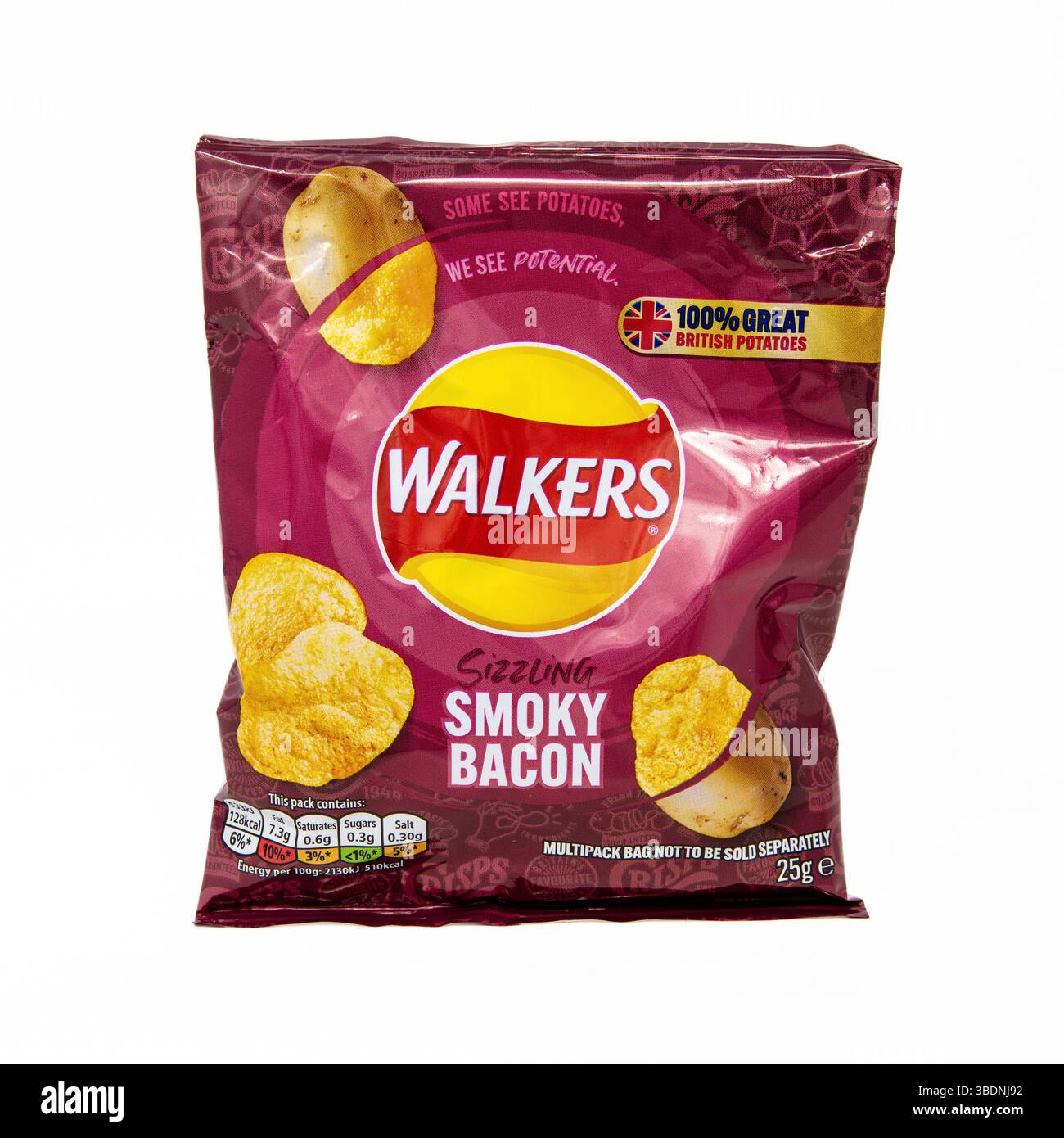 Walkers Smoky Bacon Crisps Stock Photo - Alamy