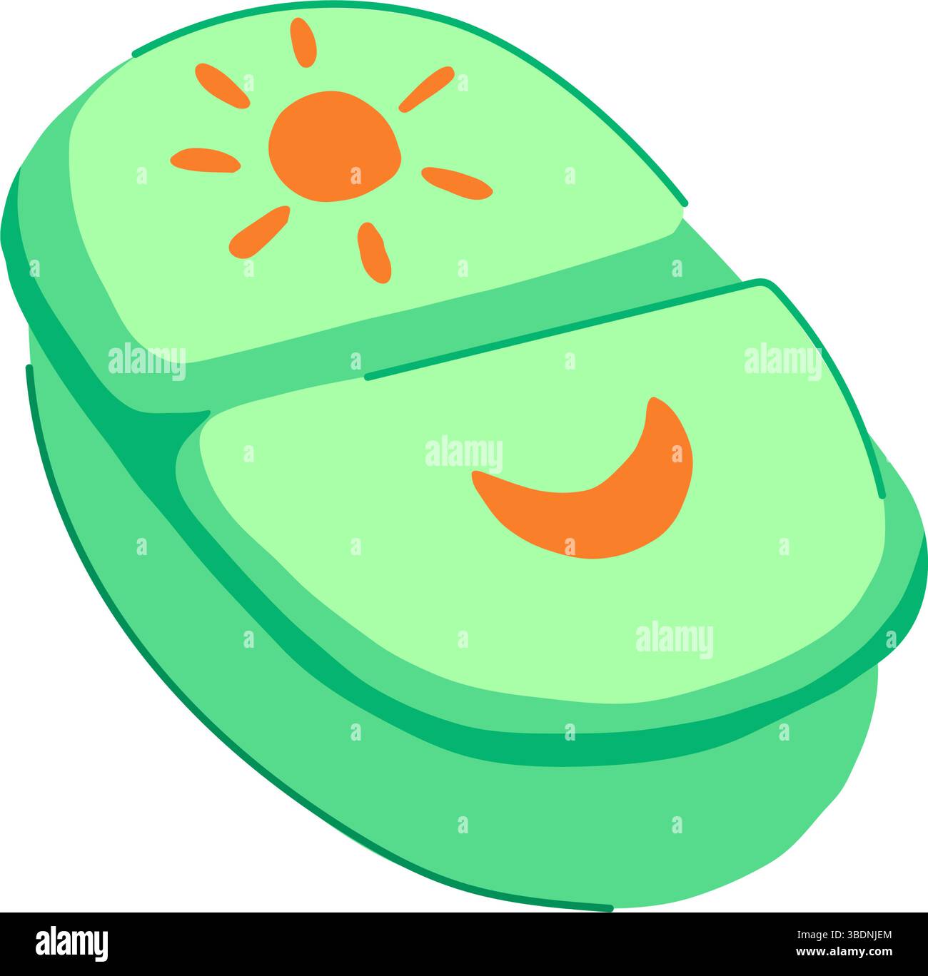 storage pill organizer cartoon vector illustration Stock Vector Image ...