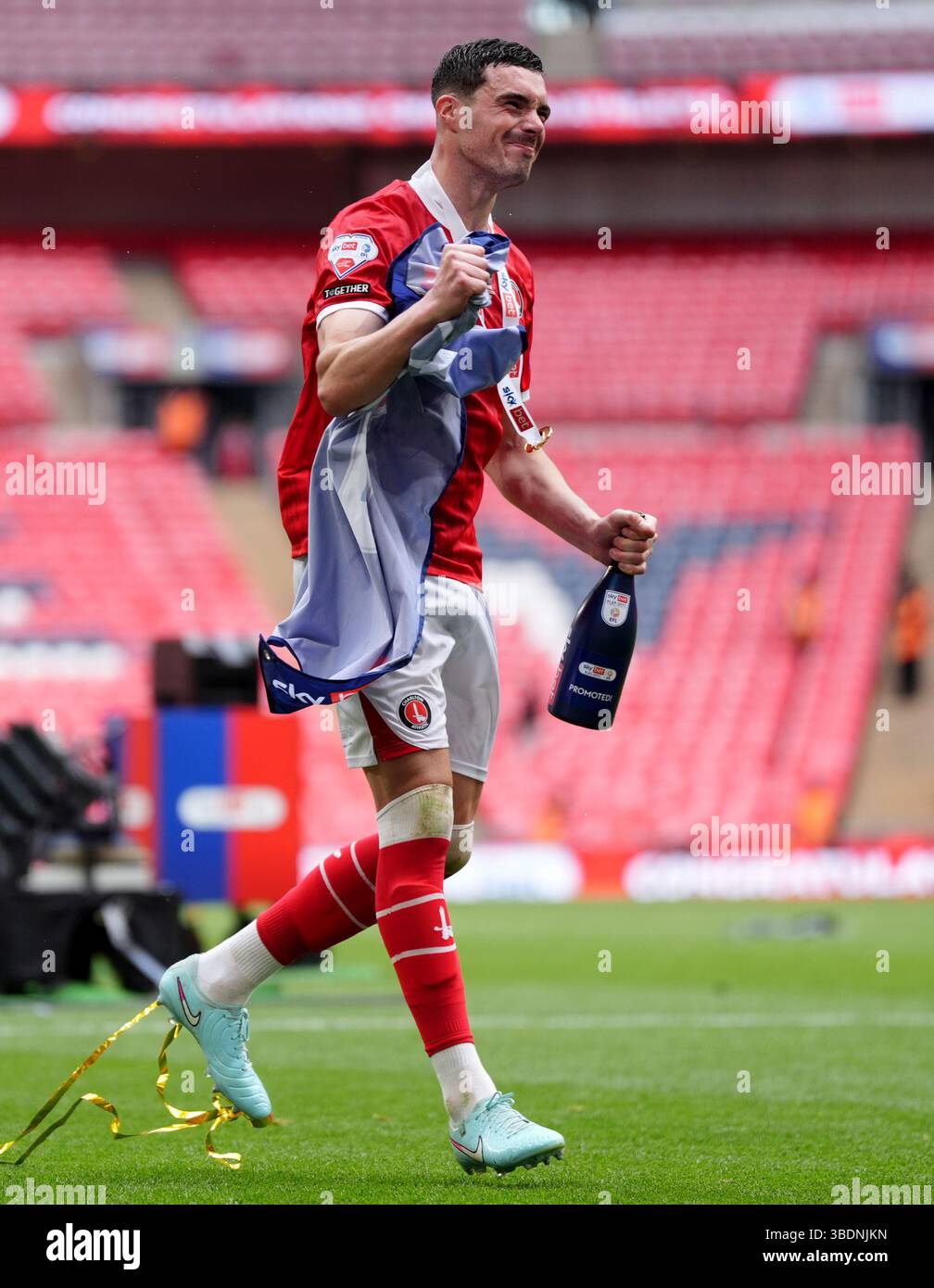 Charlton Athletic's Lloyd Jones celebrates after the Sky Bet League One ...