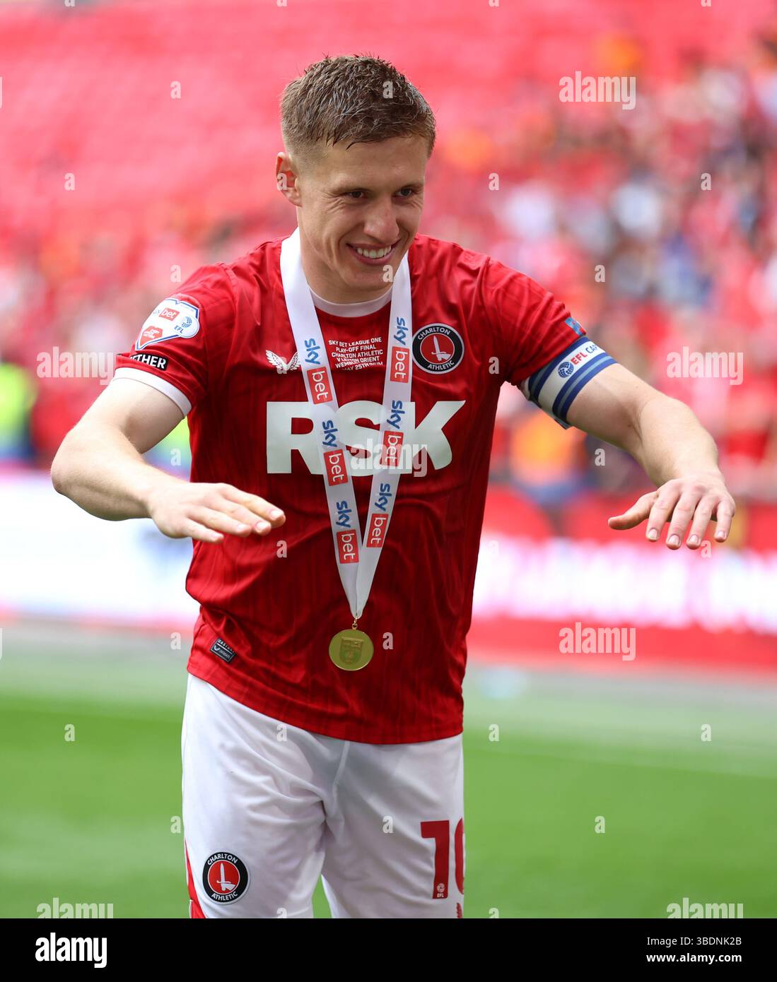 Charlton Athletic's Greg Docherty after winning the Sky Bet League One ...