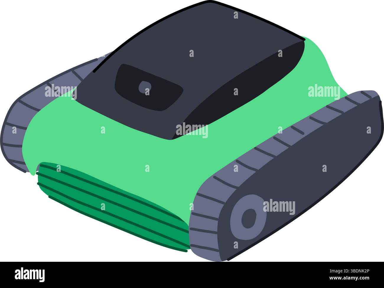 efficiency pool cleaning robot cartoon vector illustration Stock Vector ...