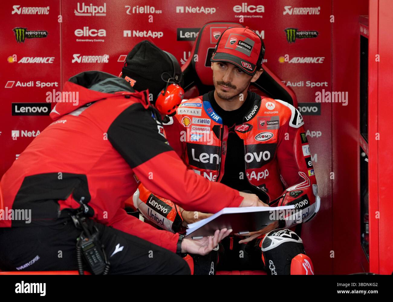 Ducati Lenovo Team's Francesco Bagnaia ahead of the Monster Energy ...