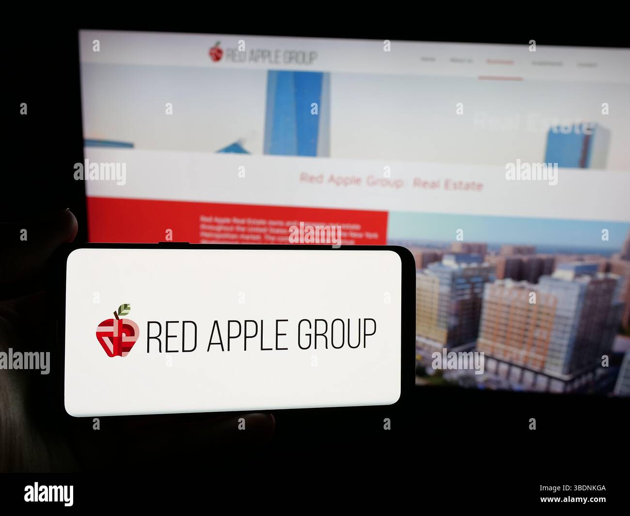 In this photo illustration, a smartphone with the logo of US real ...