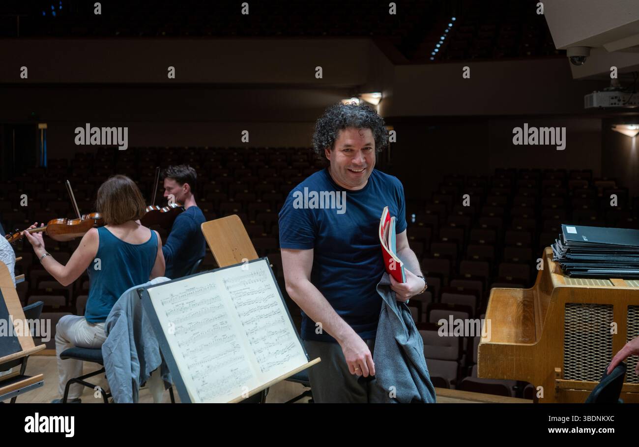 Madrid, May 9, 2025. Report and interview with Gustavo Dudamel, who ...