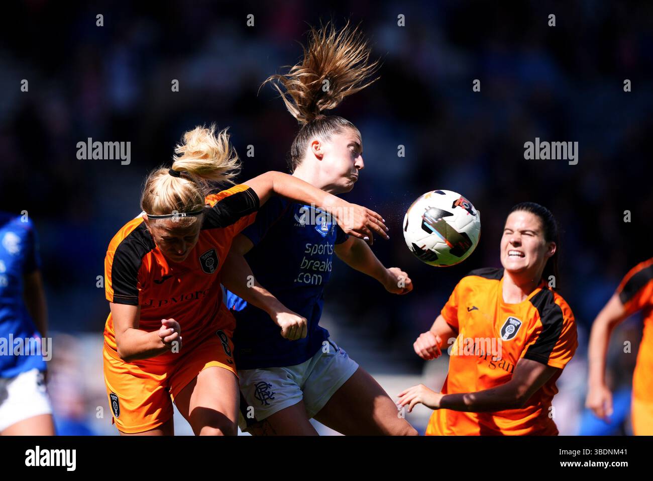 Rangers' Chelsea Cornet (right) and Glasgow City's Katie Lockwood ...