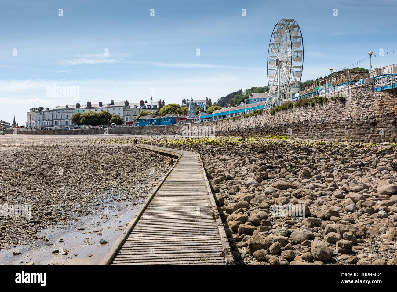 Boardwalk on Llandudno beach, Wales, UK.2025 Stock Photo - Alamy