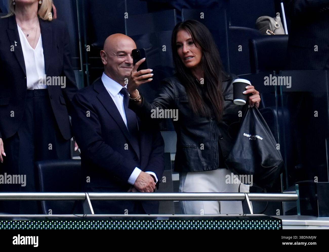 Tottenham Hotspur chairman Daniel Levy in the stands before the Premier ...