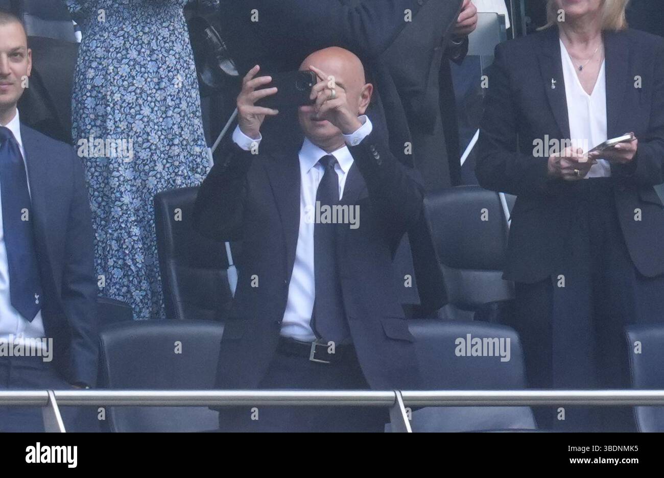 Tottenham Hotspur chairman Daniel Levy in the stands before the Premier ...