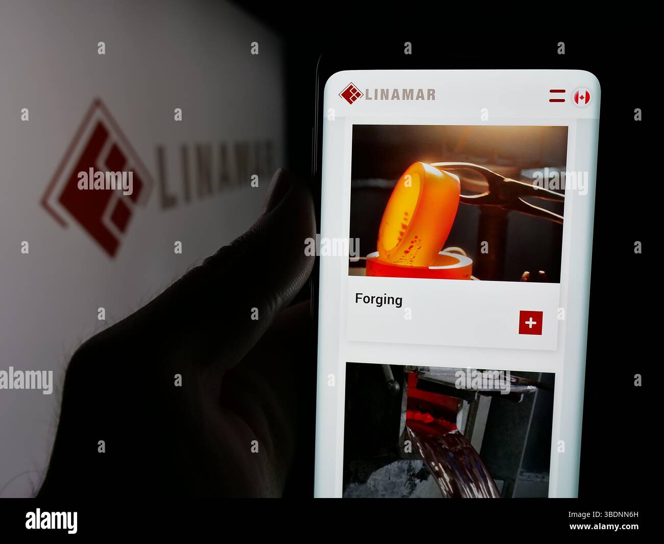 May 3, 2025, Germany: In this photo illustration, a smartphone with the website of Canadian ...