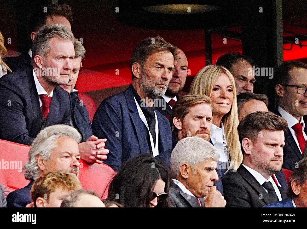 Former Liverpool manager Jurgen Klopp and wife Ulla Sandrock in the ...