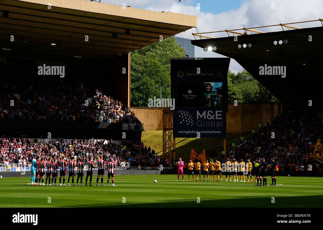 A tribute to Gary Pierce during the Premier League match at Molineux ...
