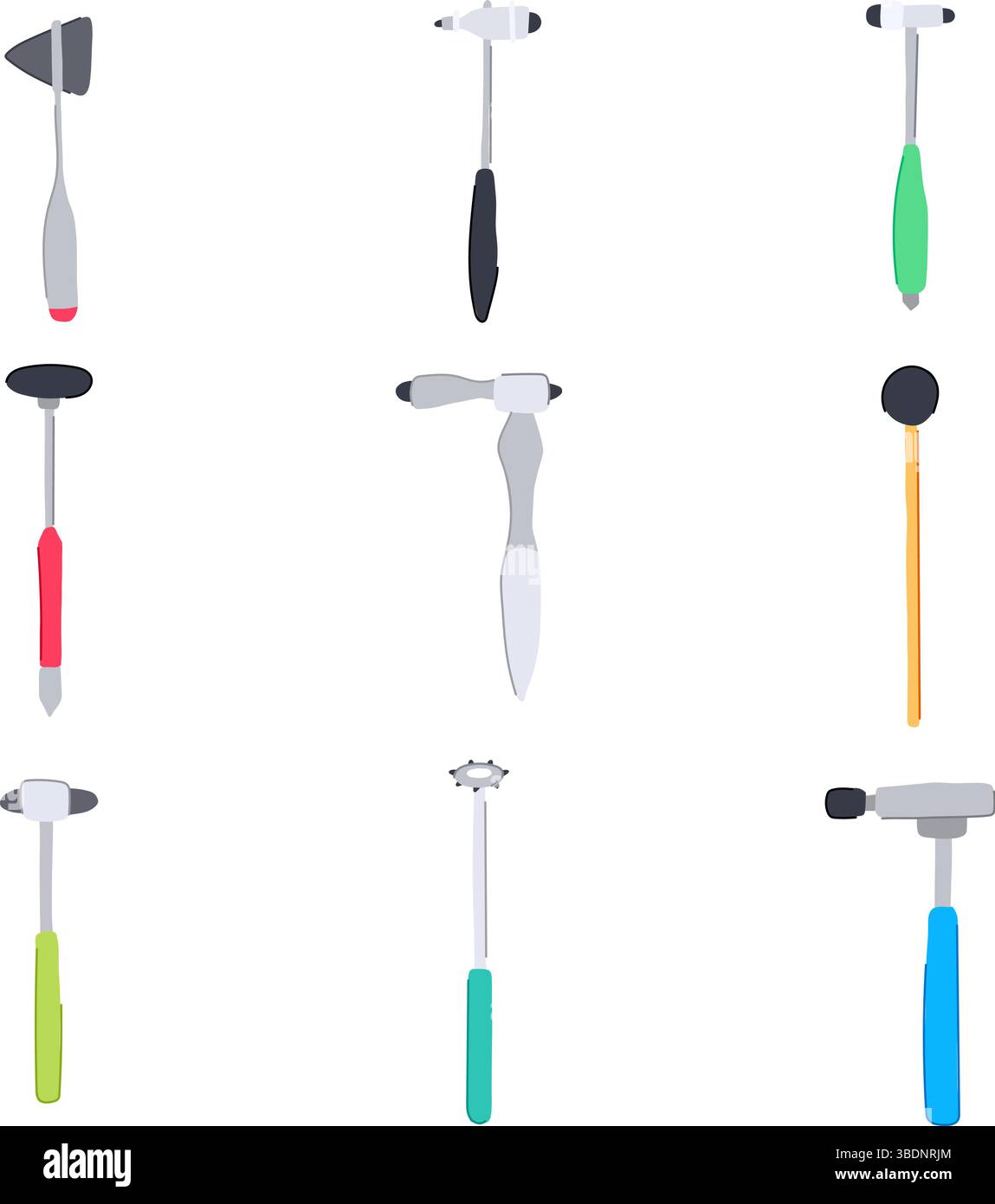 reflex hammer set cartoon vector illustration Stock Vector Image & Art ...