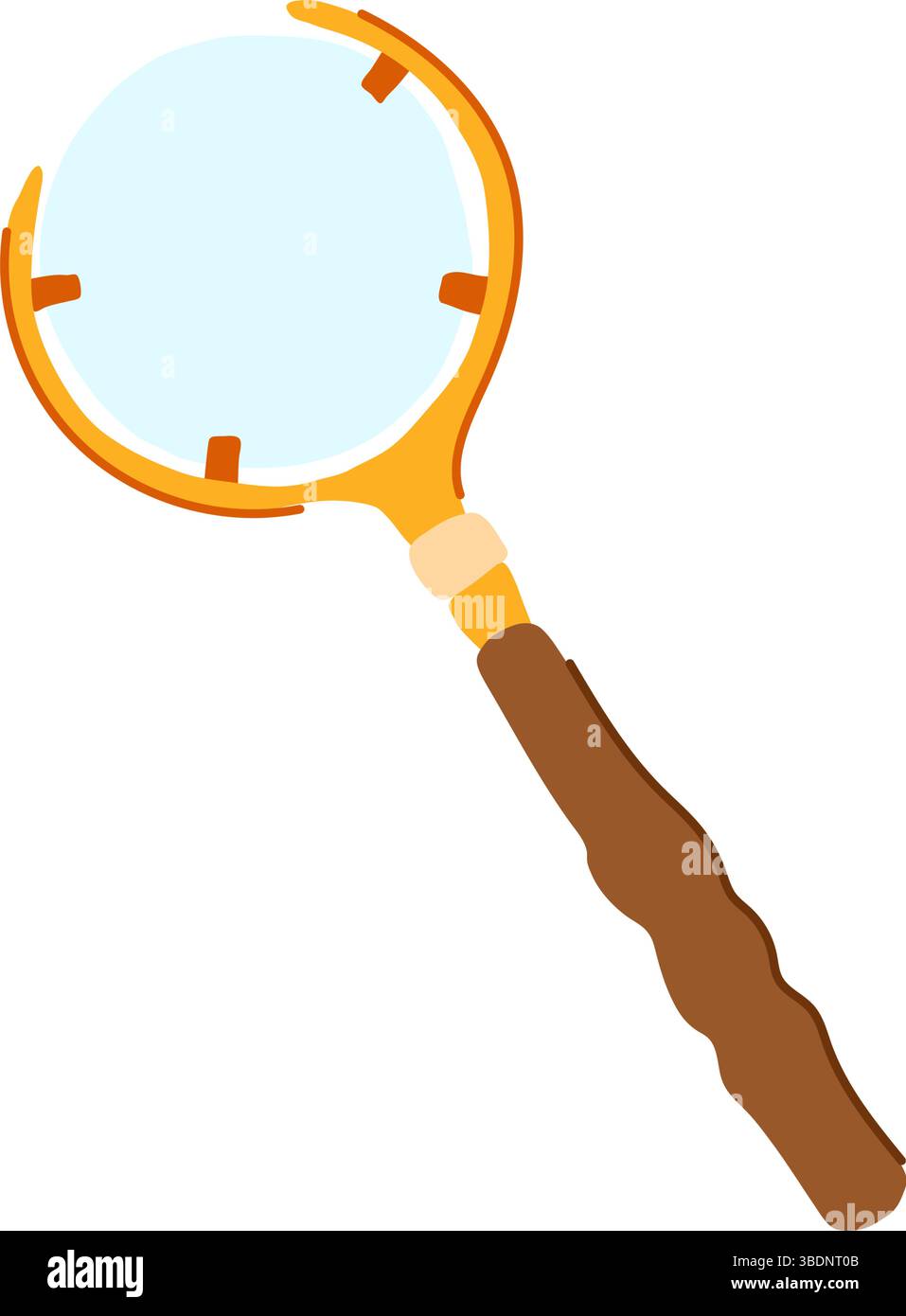 handheld reading magnifier cartoon vector illustration Stock Vector ...