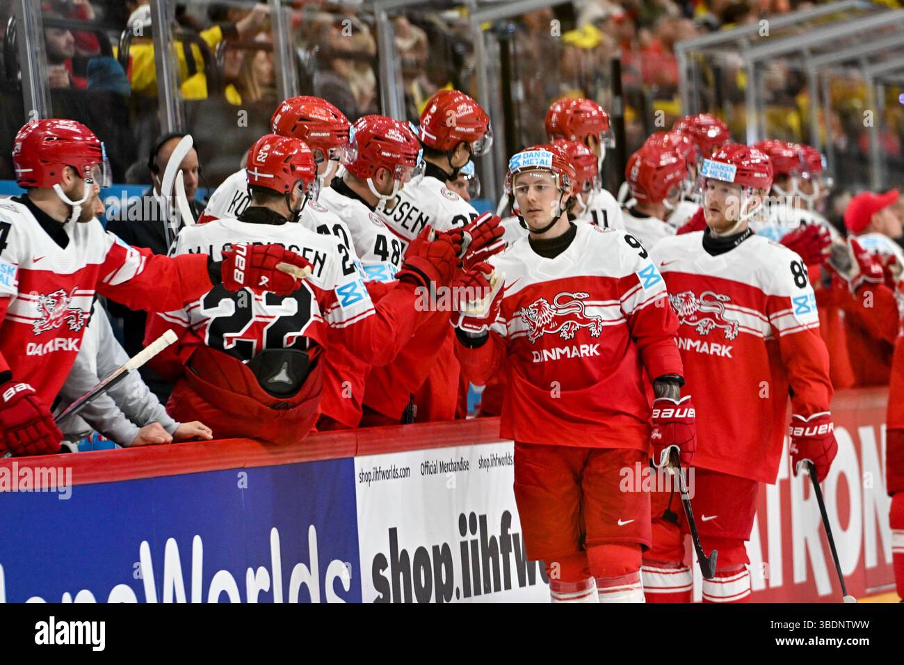 STOCKHOLM, SWEDEN - MAY 25: Nick Olesen of Denmark celebrate his goal ...