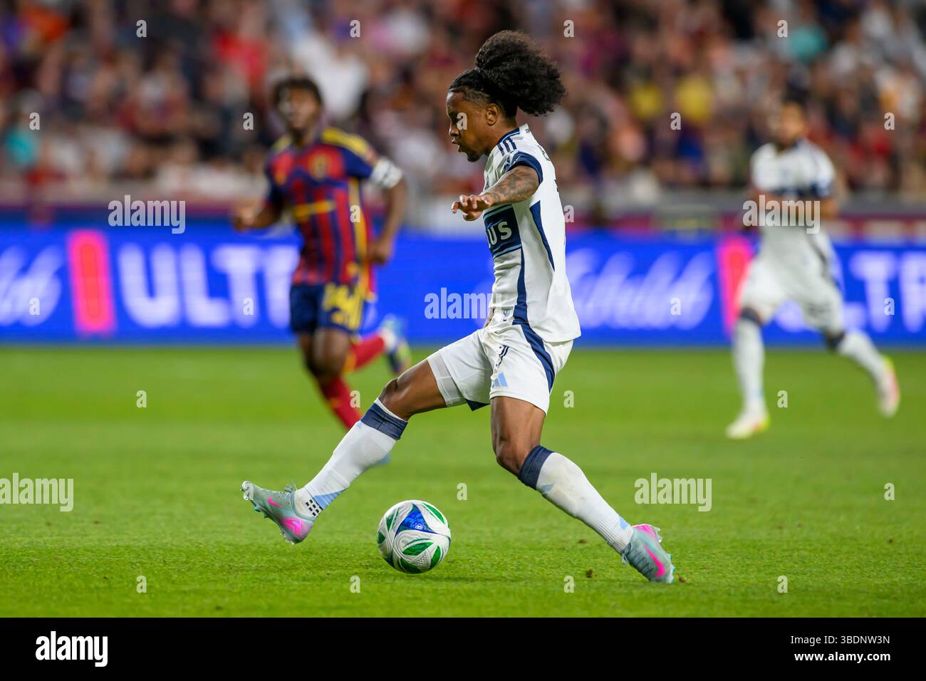 Vancouver Whitecaps forward Jayden Nelson (7) dribbles the ball during ...