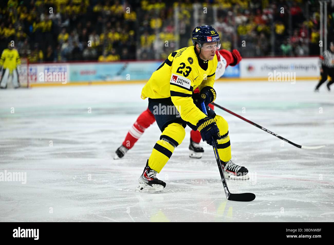 STOCKHOLM, SWEDEN 20250525Sweden's Lucas Raymond (#23) scores 4-0 ...