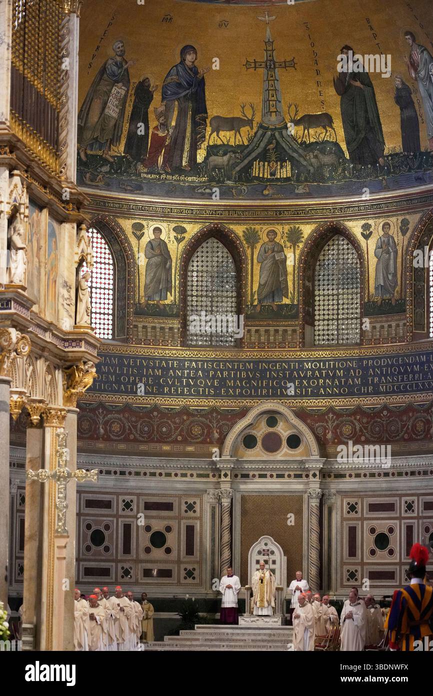 Pope Leo XIV presides over a Mass in the Archbasilica of St. John ...