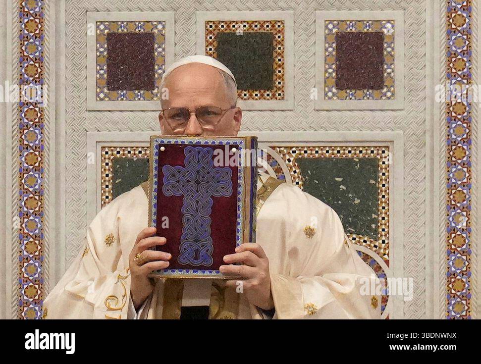 Pope Leo XIV presides over a Mass in the Archbasilica of St. John ...