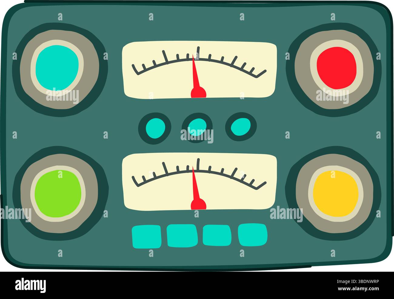 knobs retro control panel cartoon vector illustration Stock Vector Image & Art - Alamy