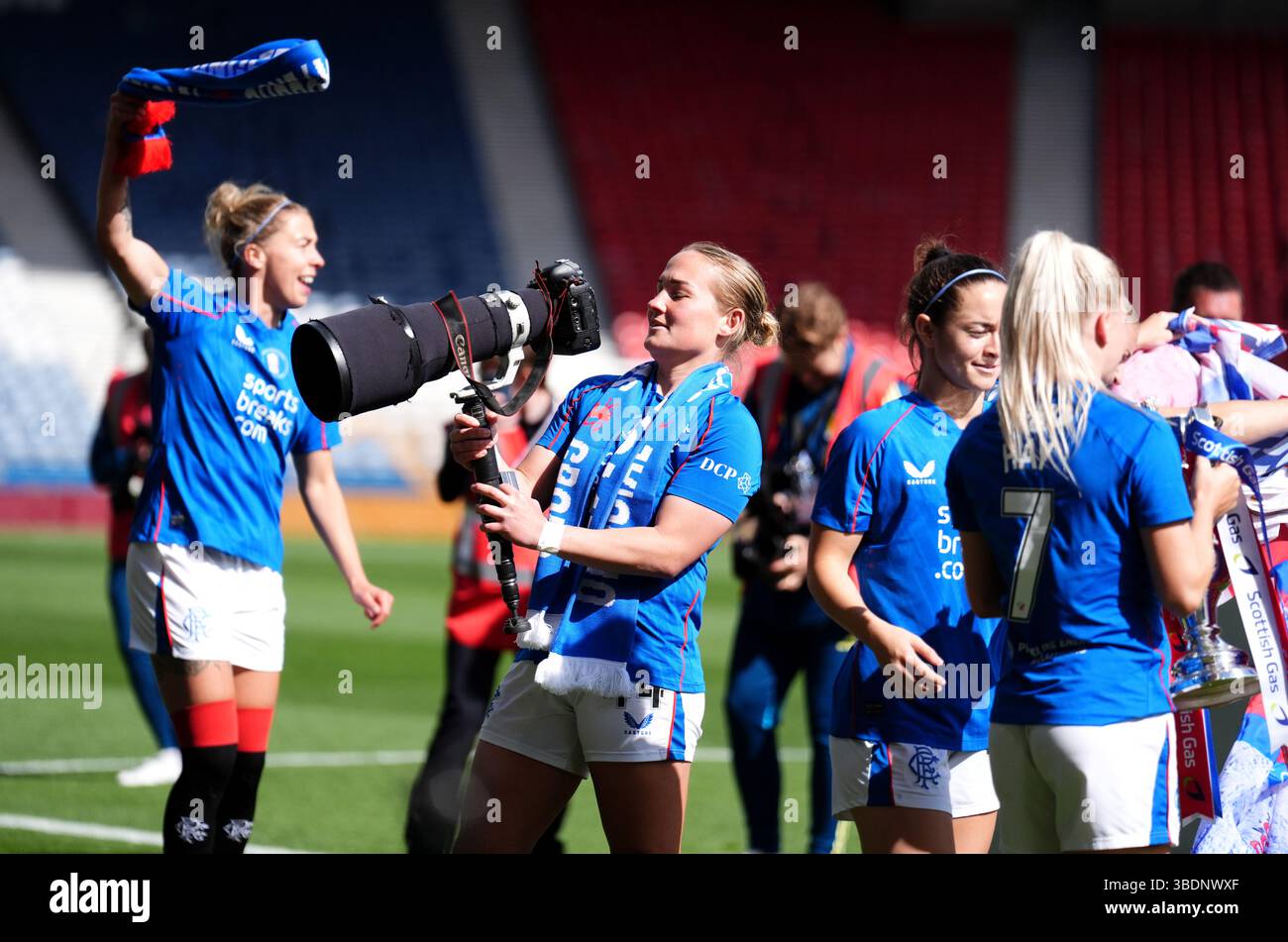 Rangers' Katie Wilkinson celebrates following the Scottish Gas Women's ...