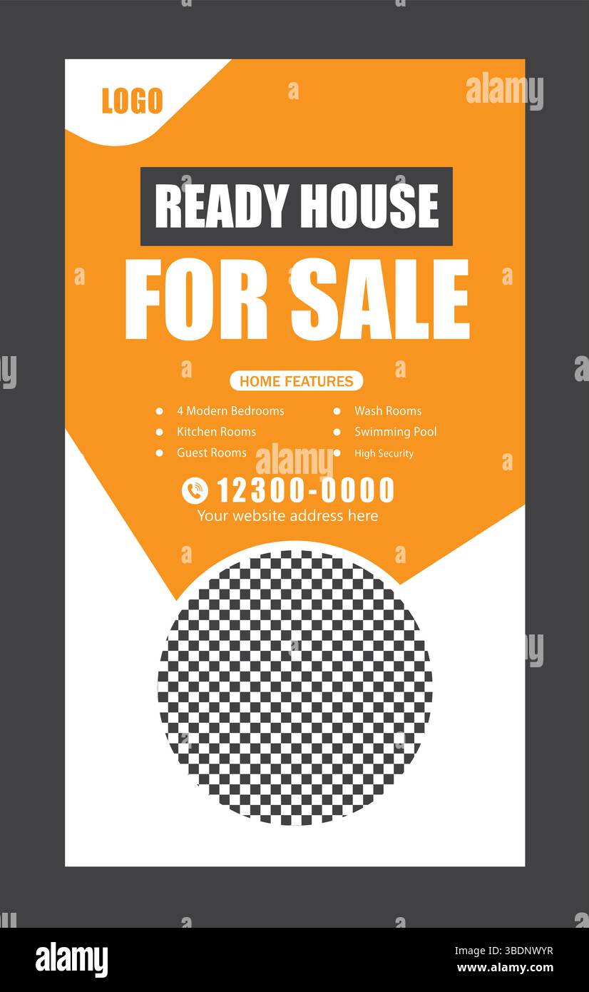 Real estate house sale instagram story design Stock Vector Image & Art ...