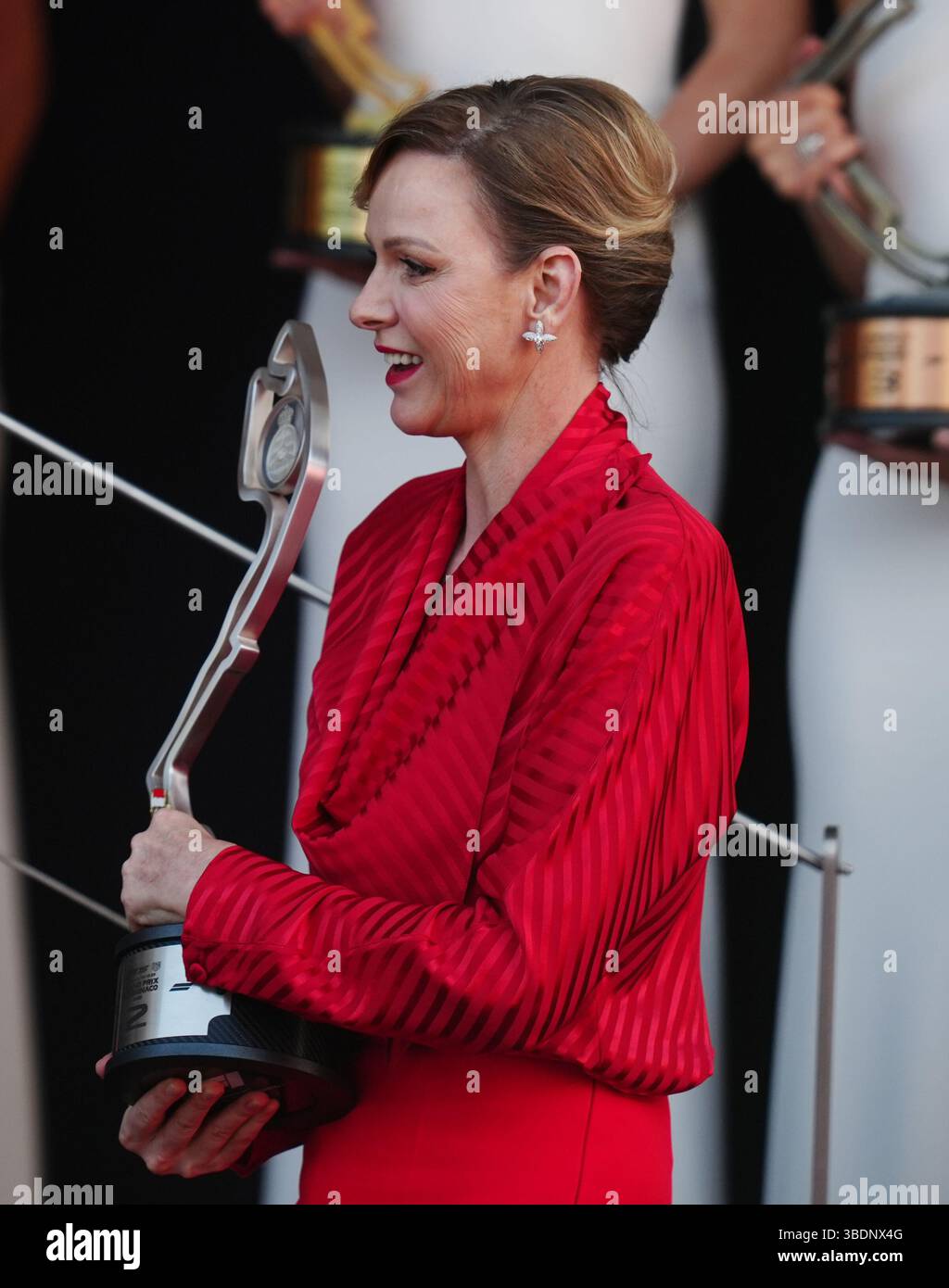 Princess Charlene of Monaco on the podium after the Monaco Grand Prix ...