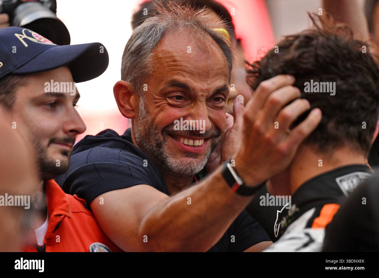 Monaco, Monte Carlo. 25th May, 2025. Adam Norris (GBR) celebrates with ...