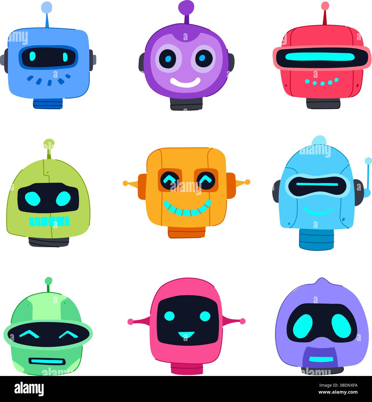 Robot automation color set Stock Vector Images - Alamy