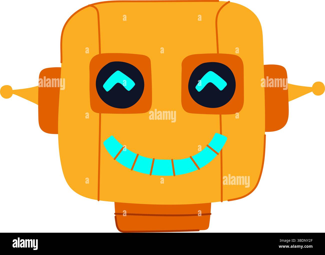 vision robot head cartoon vector illustration Stock Vector Image & Art ...