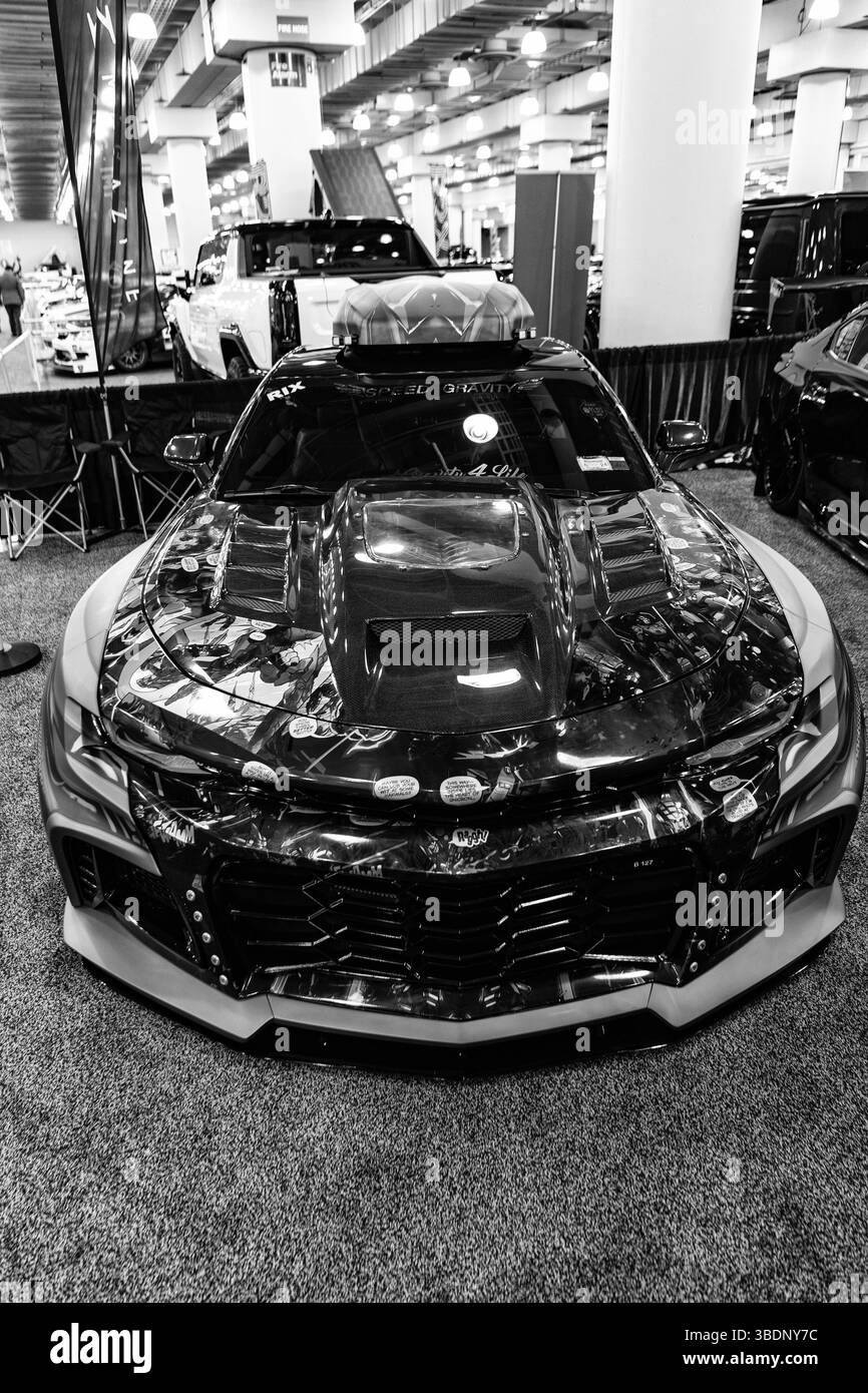 New York City, USA - March 27, 2024: Chevrolet Camaro Chevy sportscar ...