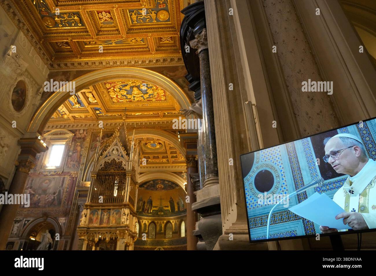 Pope Leo XIV presides over a Mass in the Archbasilica of St. John ...