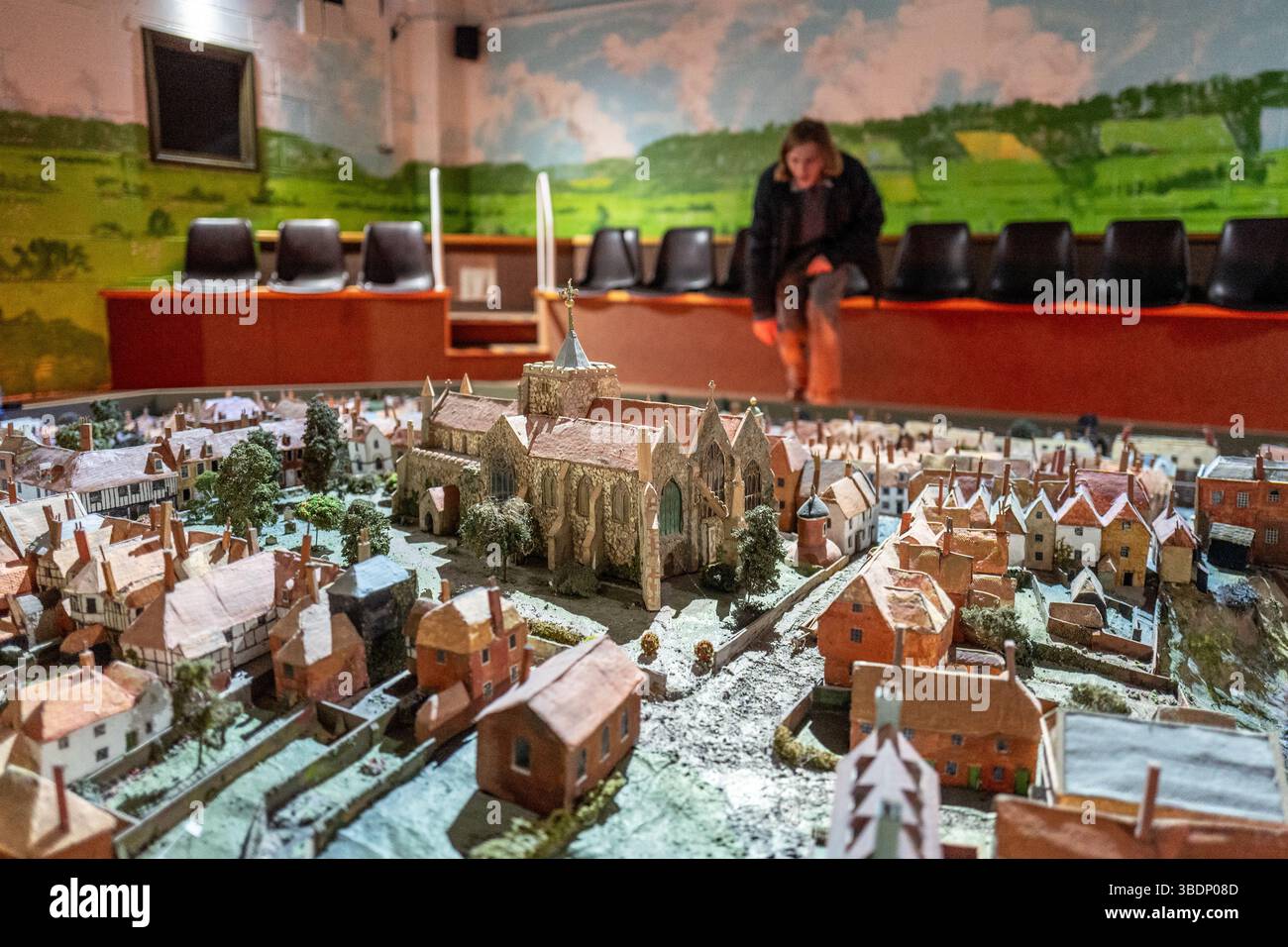 Rye, May 22nd 2025: Model of Rye at the local visitor centre Stock ...