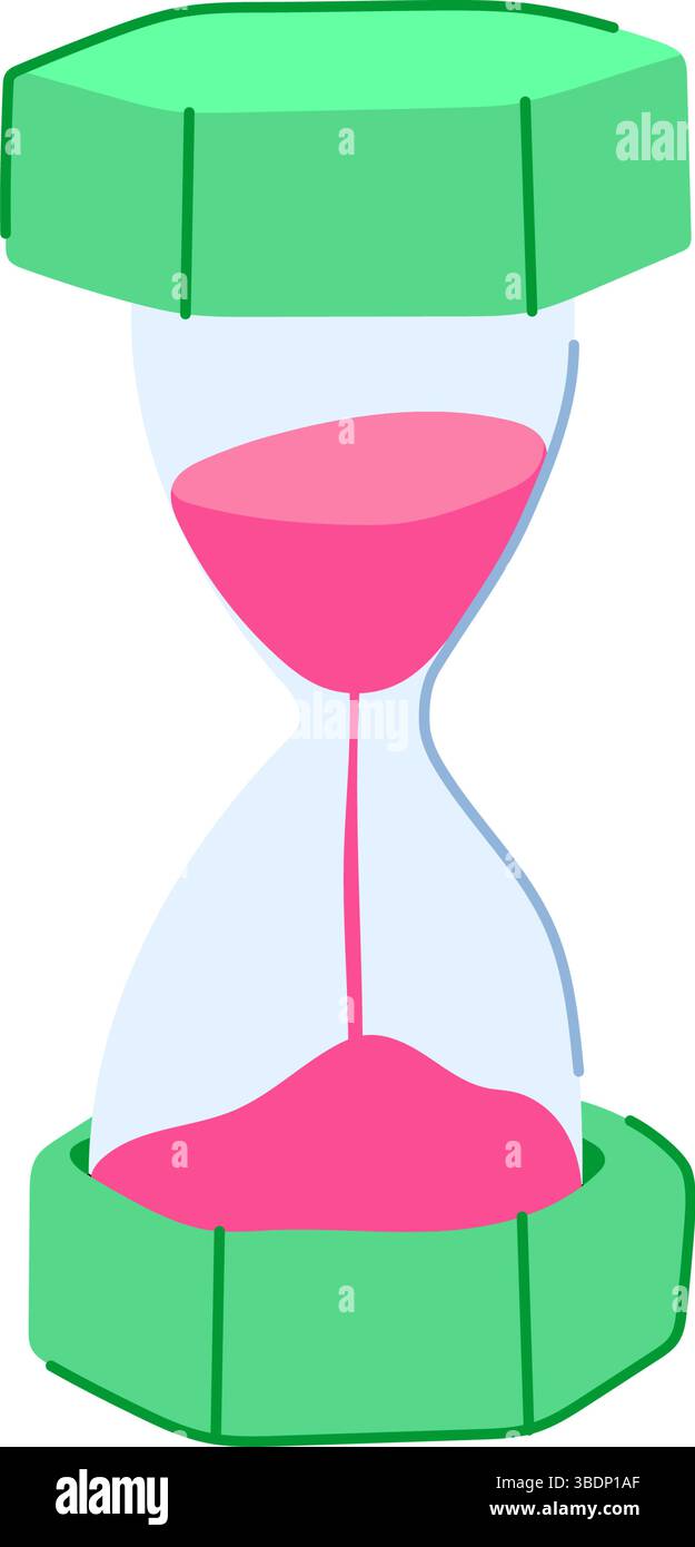 patience sand timer kids cartoon vector illustration Stock Vector Image ...