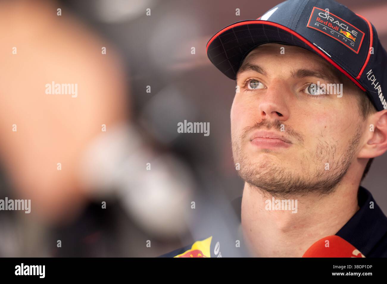 MONACO - Max Verstappen (Red Bull Racing) speaks to the press after the ...