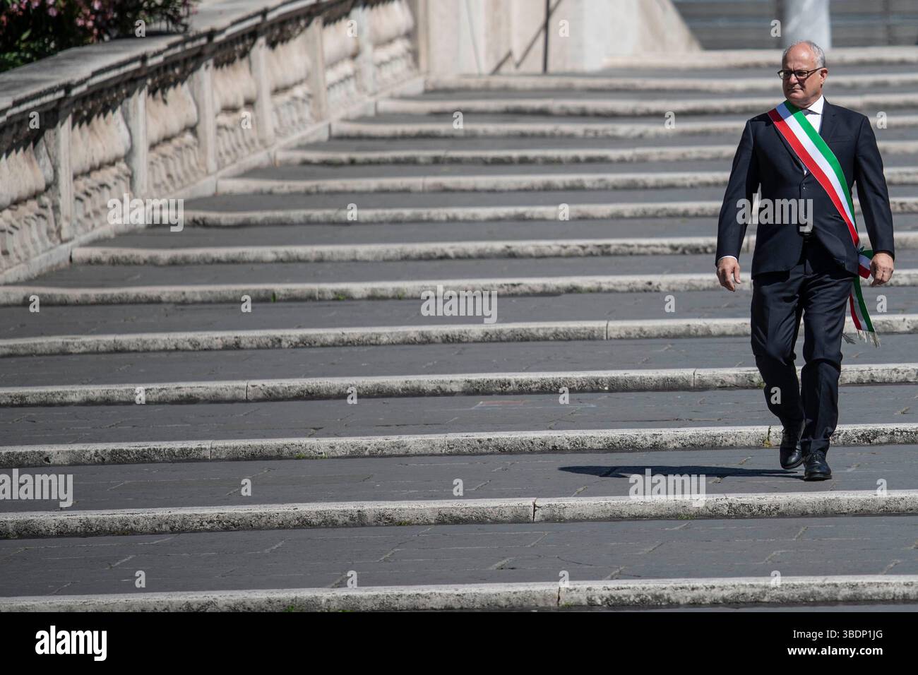 Rome, Italy MAY 25 2025: The Mayor of Rome Roberto Gualtieri waits for ...
