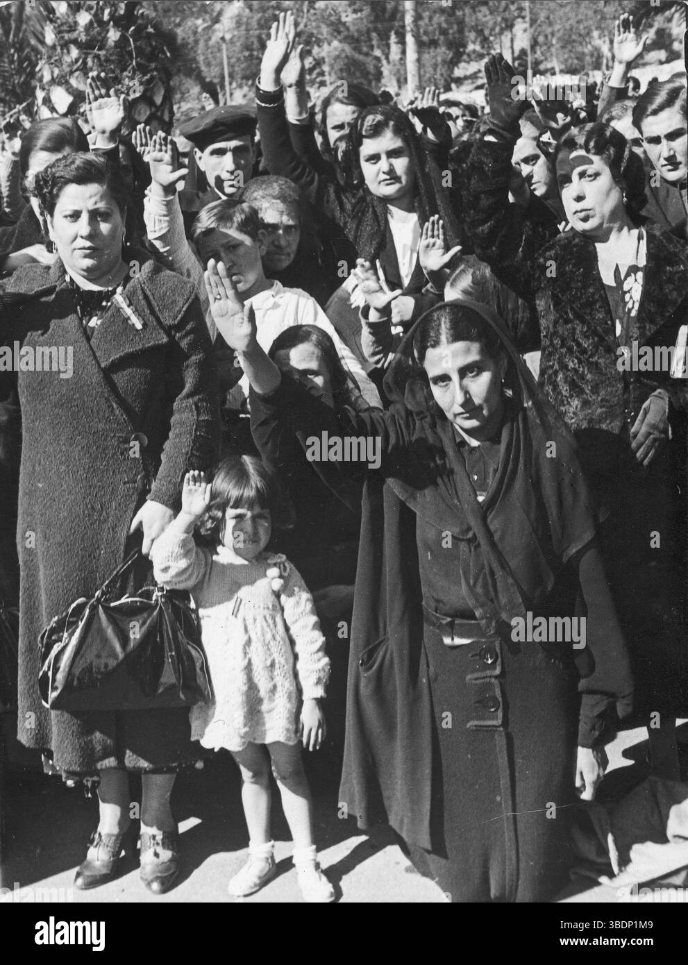 Civil War Spain: Malaga, February 1937, The population welcomes the ...