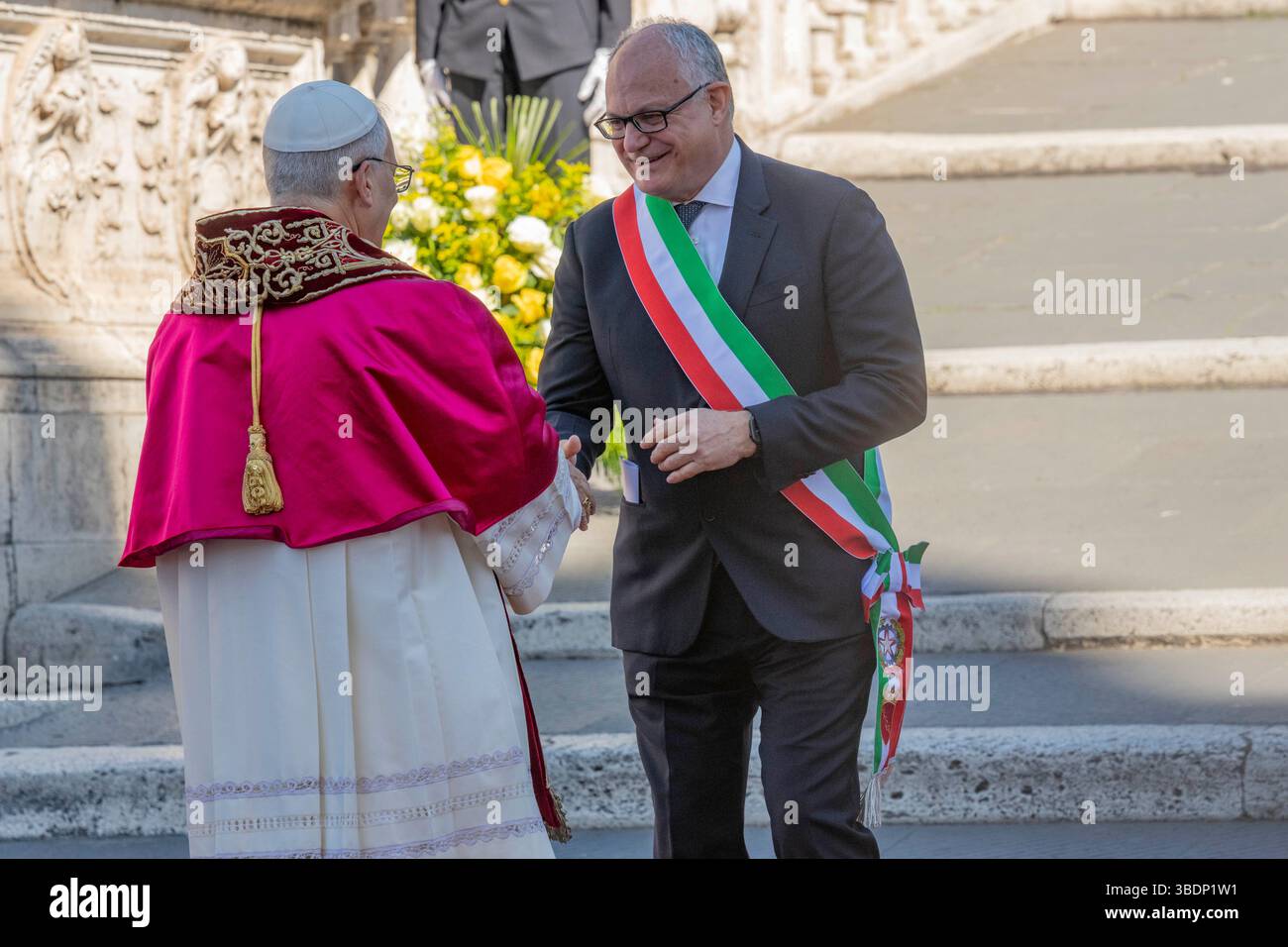 Rome, Italy MAY 25 2025: Pope Leo XIV, Robert Francis Prevost meets the ...
