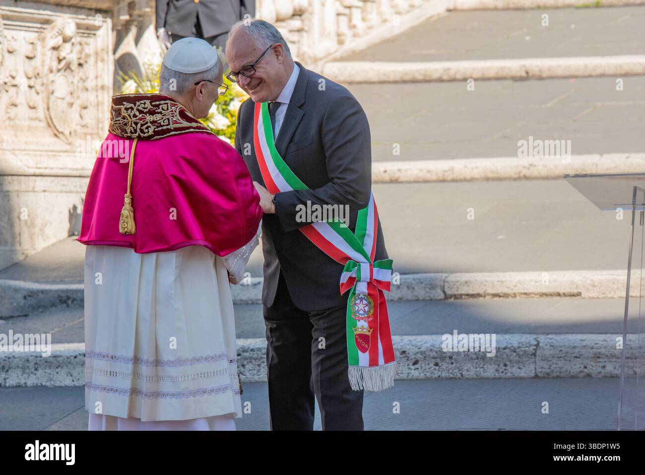 Rome, Italy MAY 25 2025: Pope Leo XIV, Robert Francis Prevost meets the ...
