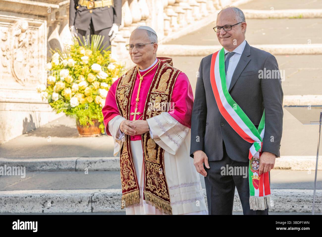 Rome, Italy MAY 25 2025: Pope Leo XIV, Robert Francis Prevost meets the ...