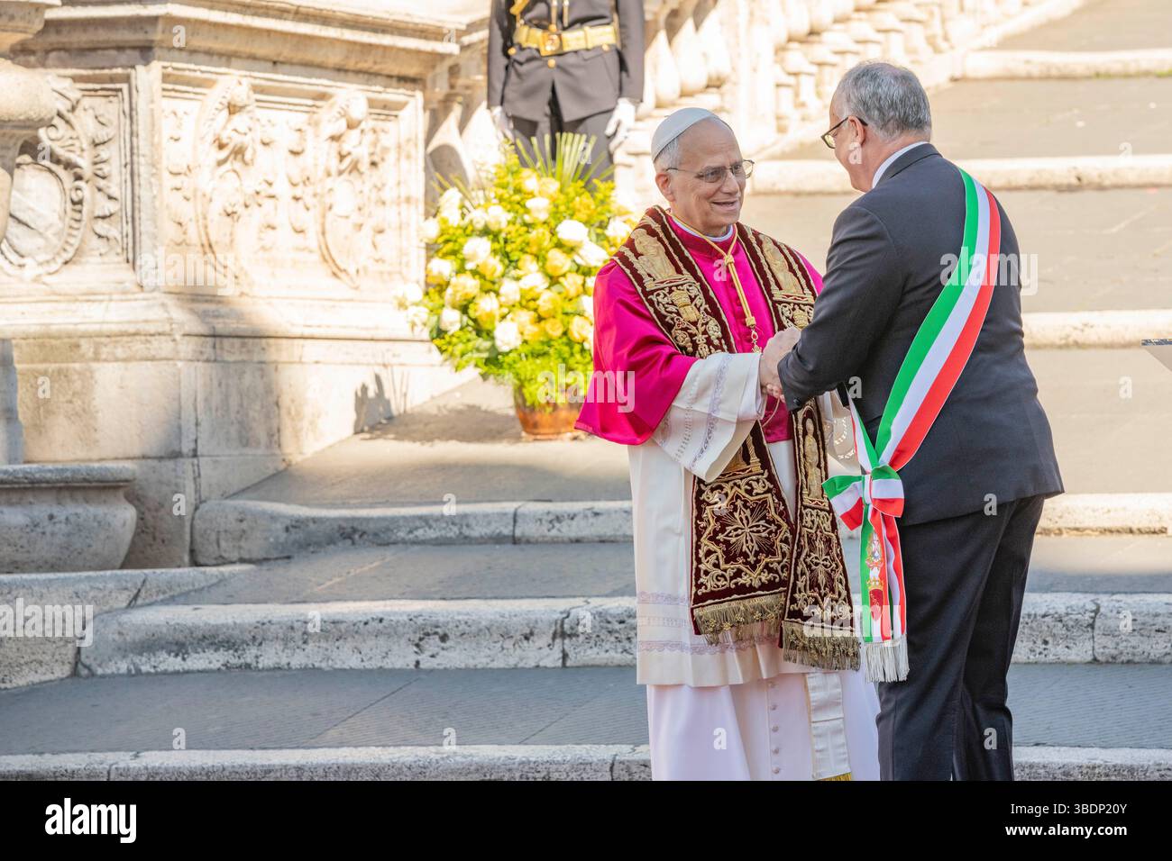 Rome, Italy MAY 25 2025: Pope Leo XIV, Robert Francis Prevost meets the ...