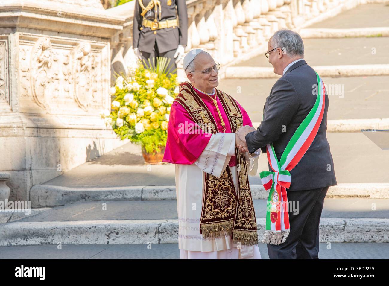 Rome, Italy MAY 25 2025: Pope Leo XIV, Robert Francis Prevost meets the ...