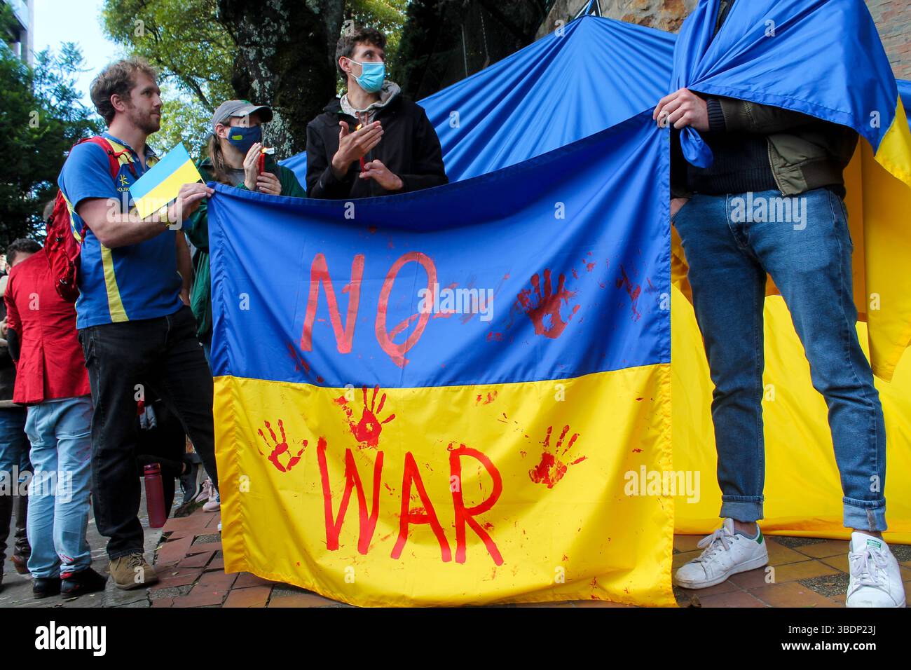 Vienna, Austria - 04042022: People on anti-war demonstration against ...