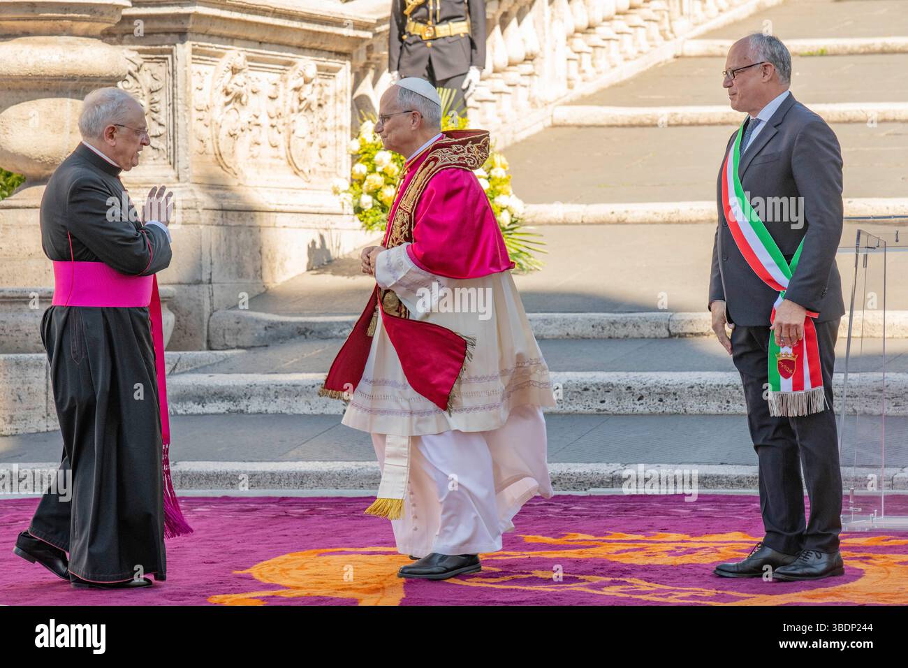 Rome, Italy MAY 25 2025: Pope Leo XIV, Robert Francis Prevost meets the ...
