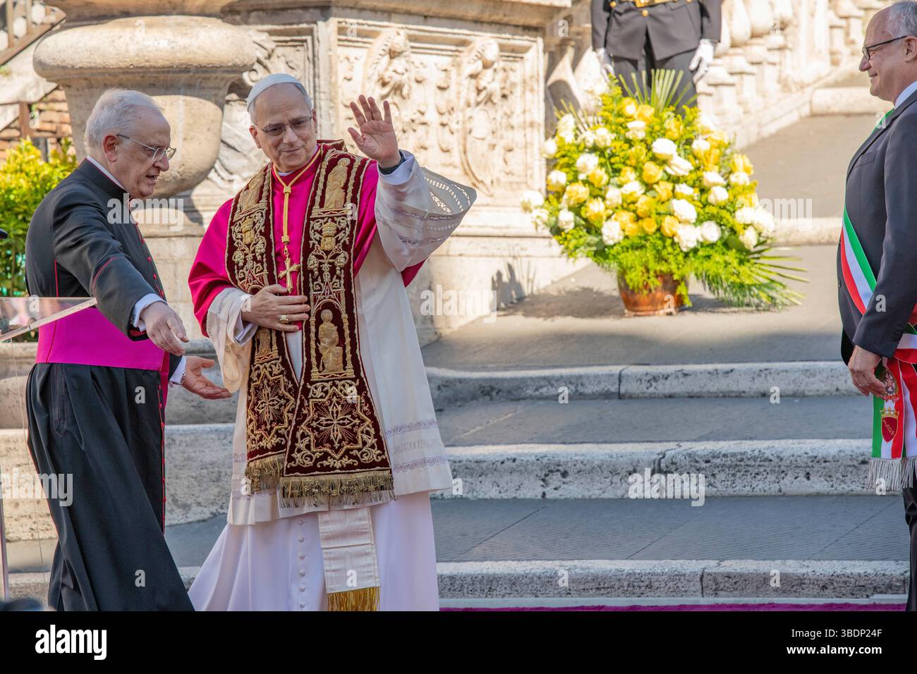 Rome, Italy MAY 25 2025: Pope Leo XIV, Robert Francis Prevost meets the ...