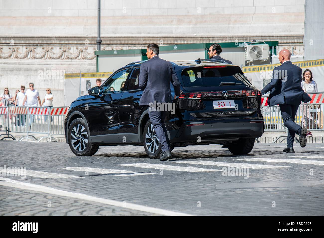 Rome, Italy MAY 25 2025: The car of Pope Leo XIV, plated “Stato Città ...