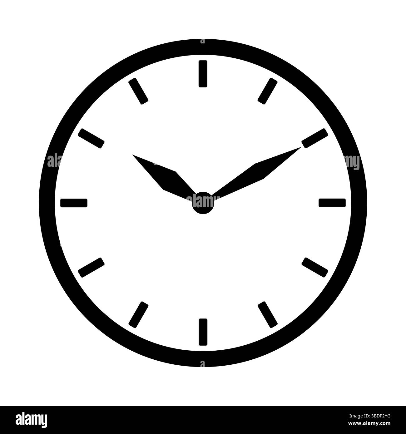 Minimalist Clock Illustration. The clock features a circular shape ...