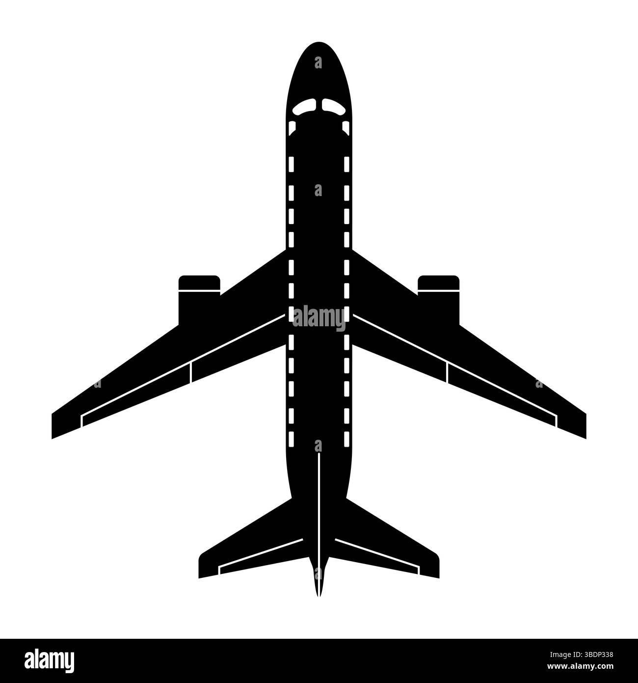 Airplane Silhouette Illustration. The design shows the planes body ...