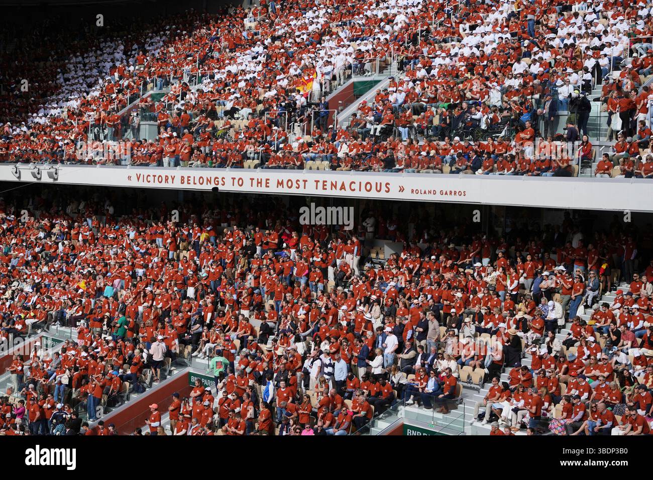 Spectators wear a shirt reading thanks Rafa, ahead of a farewell ...
