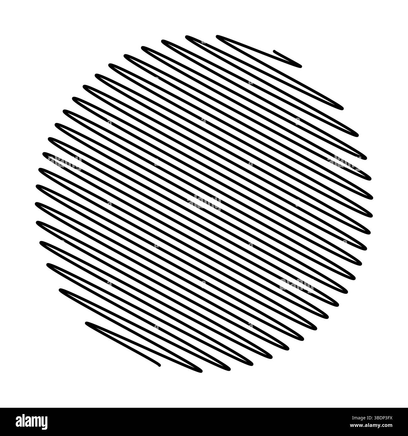 Circular Striped Pattern Illustration. This is a black and white ...